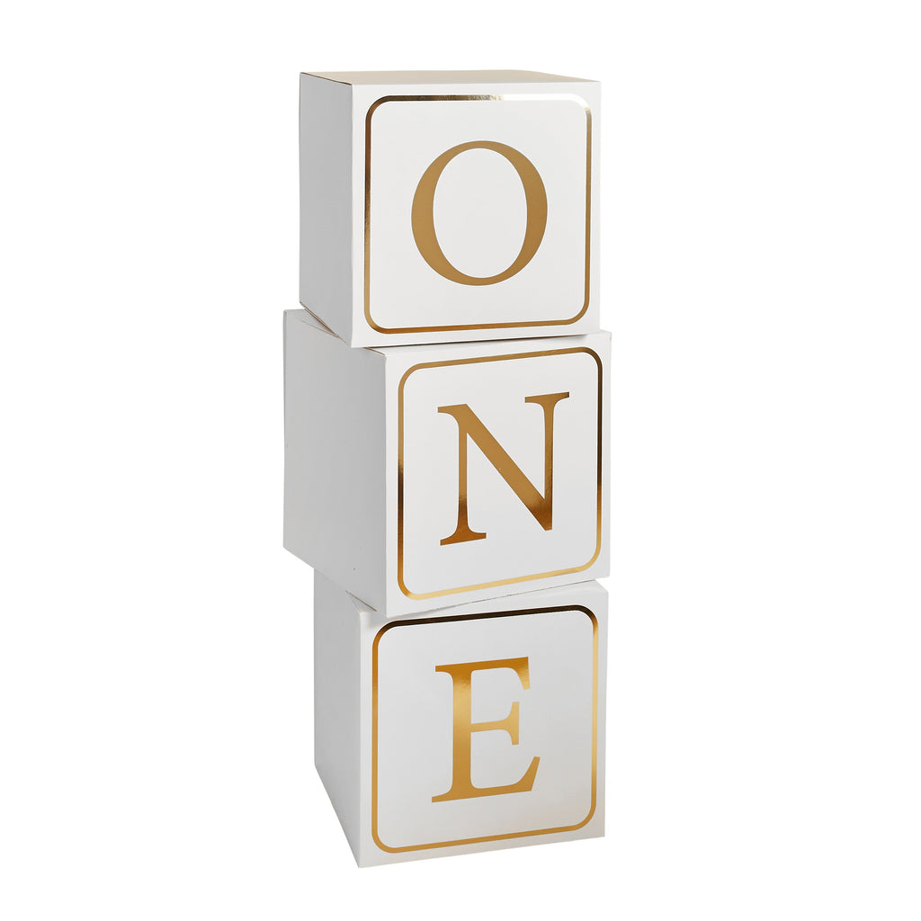 Large Gold One Blocks | Party Supplies | Fancy Parties