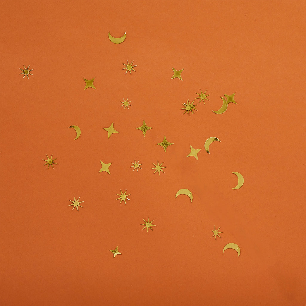Gold Foil Moon and Stars Table Scatter | Party Supplies | Fancy Parties