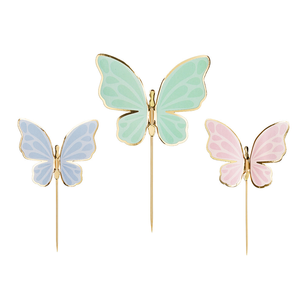 Pastel Butterflies Cake Toppers | Party Supplies | Fancy Parties
