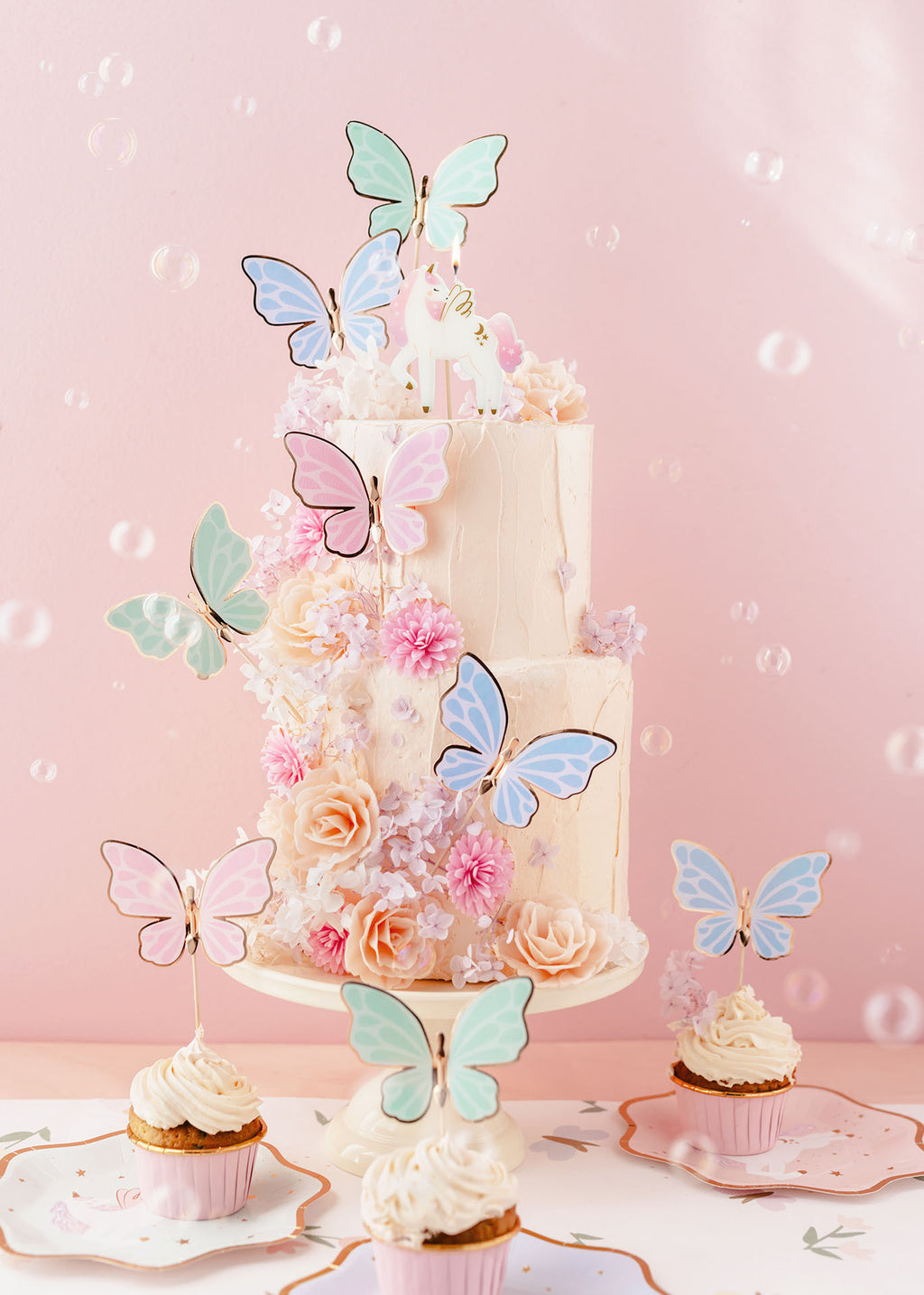 Pastel Butterflies Cake Toppers | Party Supplies | Fancy Parties