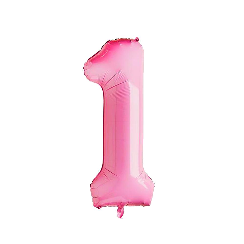 Pastel Pink Number 1 Balloon | Party Supplies | Fancy Parties