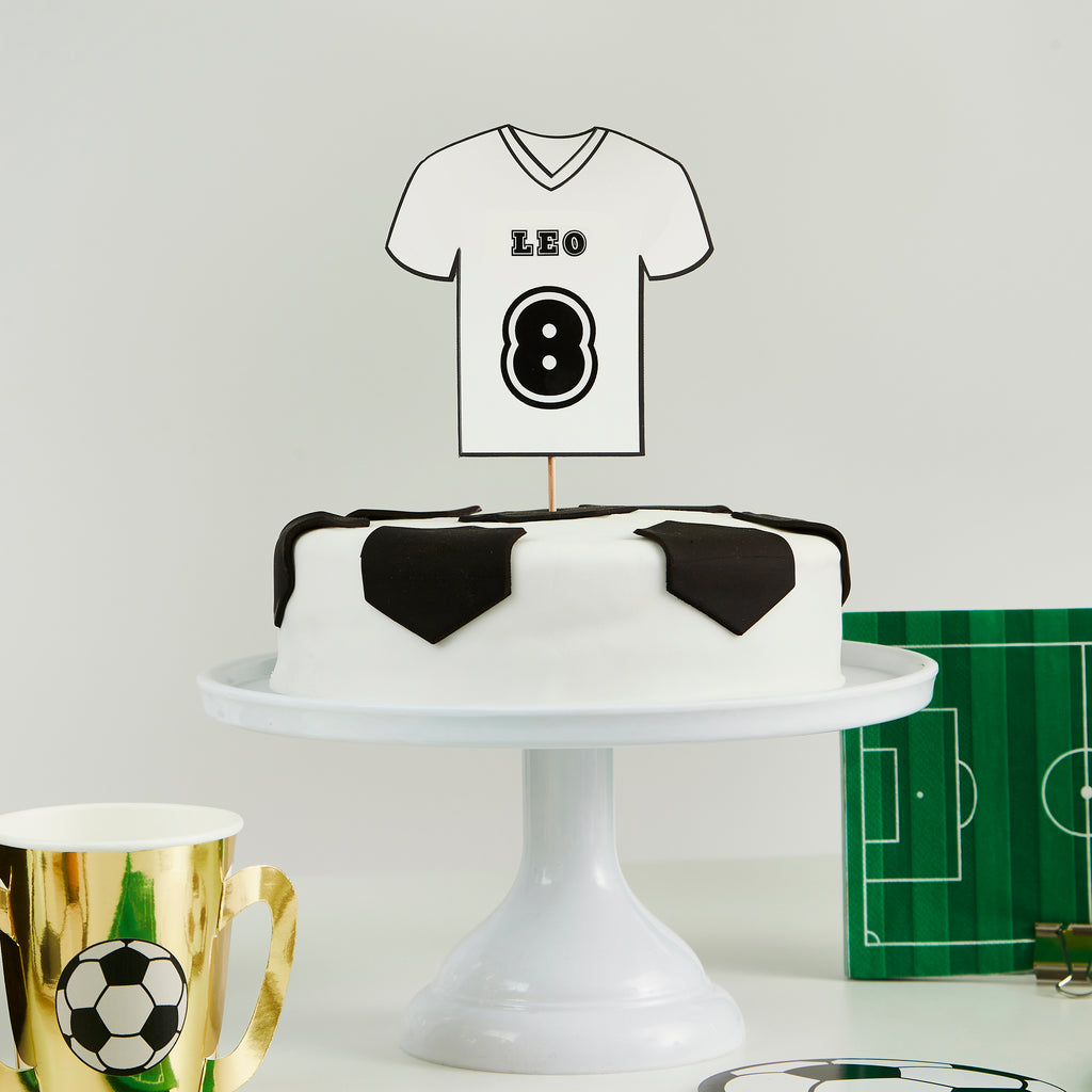 Football Shirt Customisable Cake Topper | Party Supplies | Fancy Parties